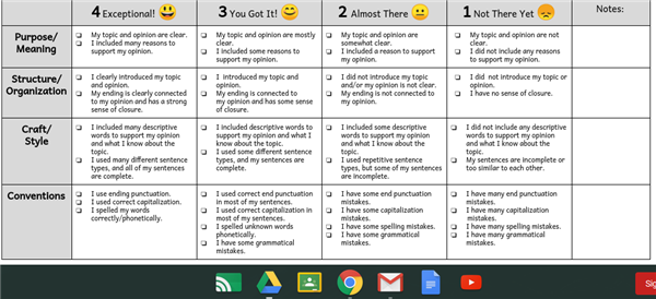 Corradetti, Gregg / Opinion Writing Rubric